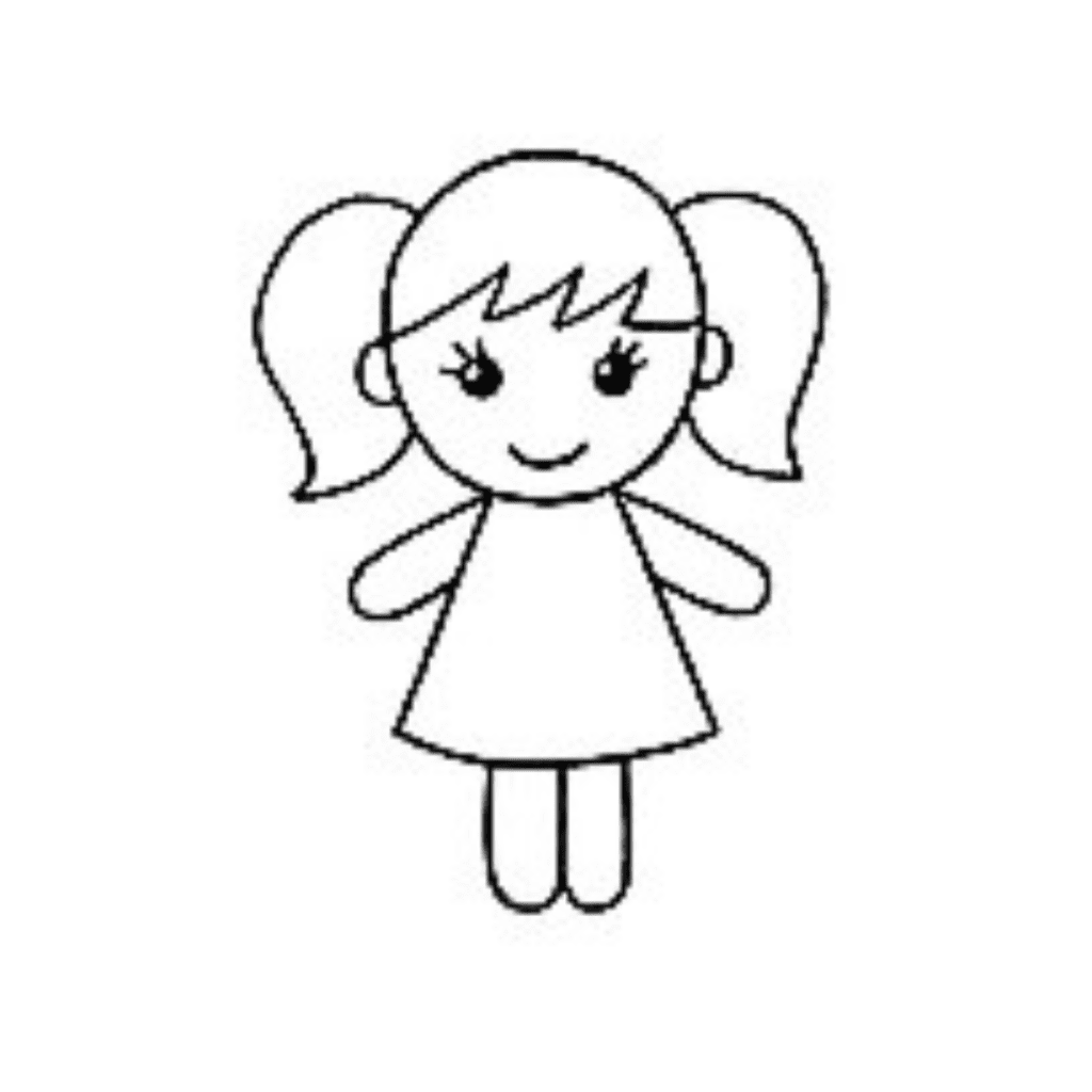 Easy Cute Doll Drawing in just 5 steps!