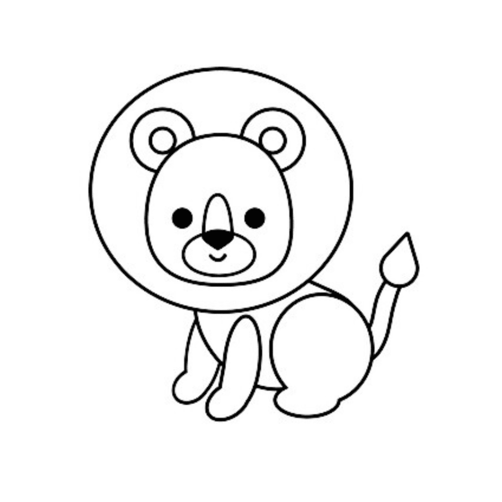 Step-by-Step Easy Lion Drawing for Kids in 5 steps!