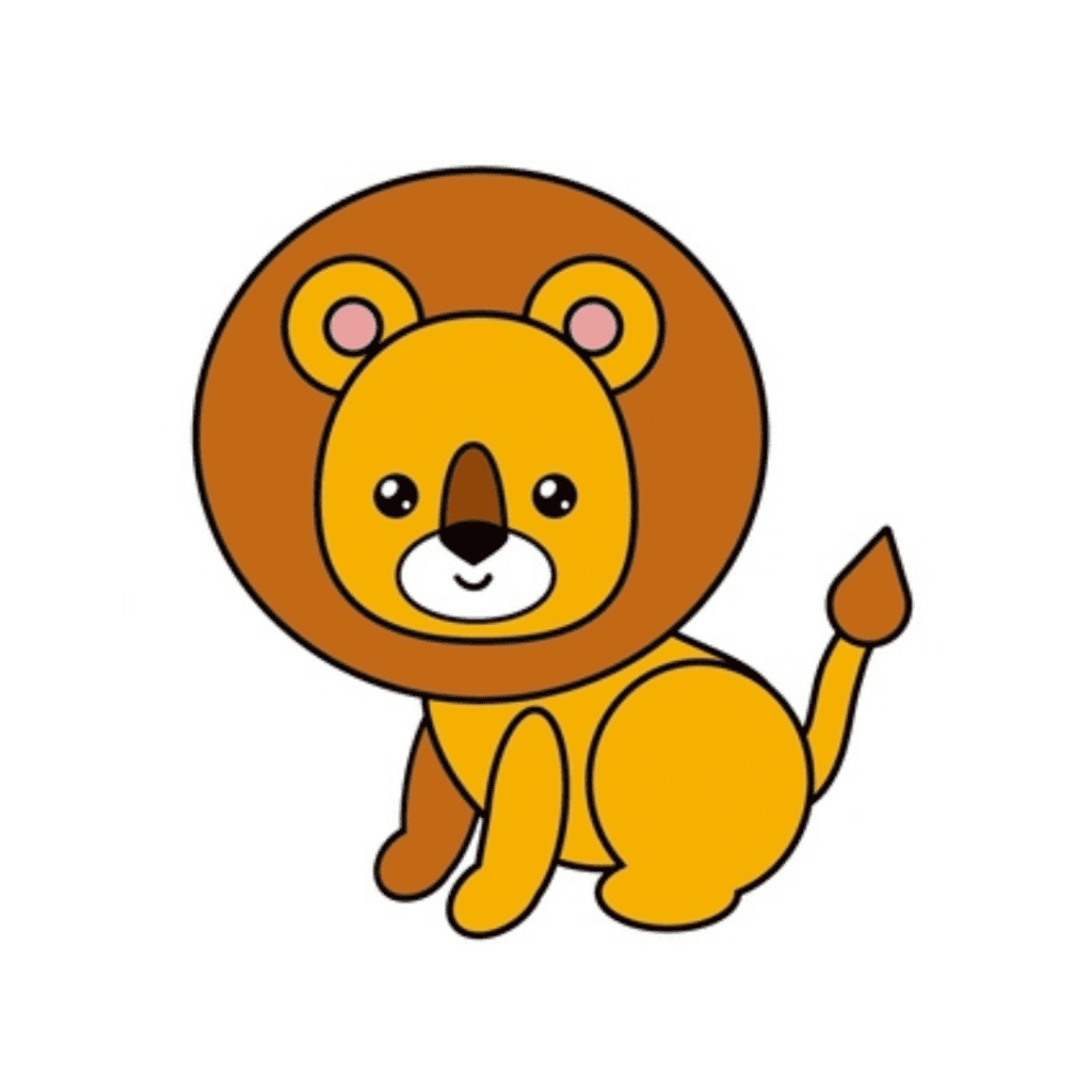 Step-by-Step Easy Lion Drawing for Kids in 5 steps!