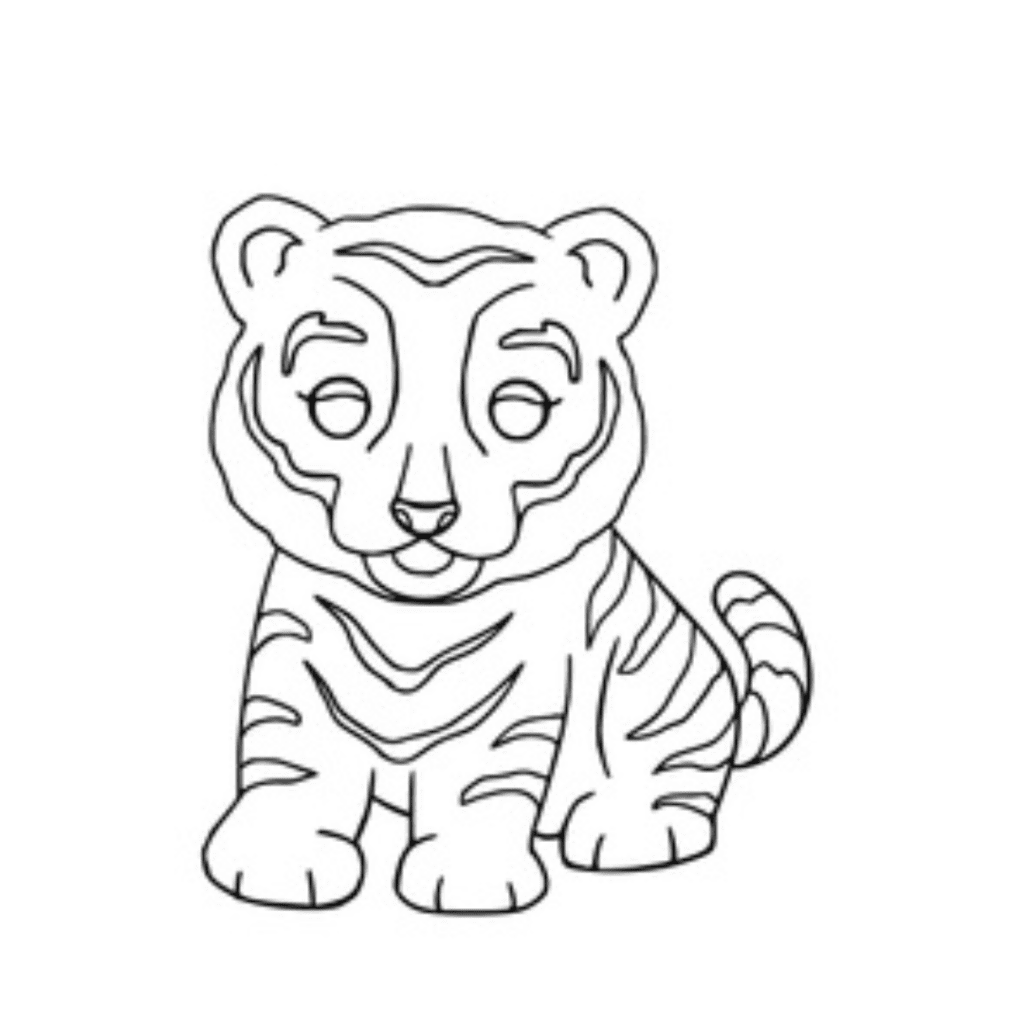 Stepwise Tutorial on How to Draw a Tiger Easy for Kids!
