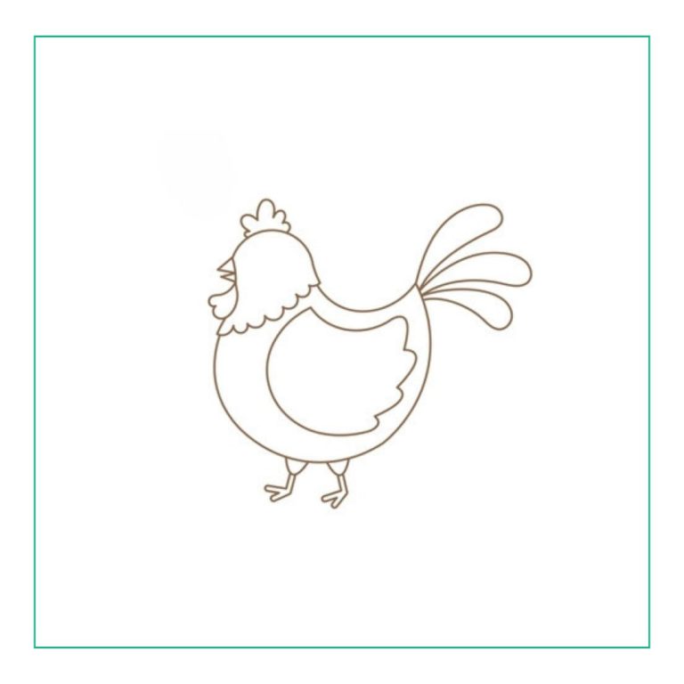 Hen Drawing for Kids: Create Joy and Color in Just 5 Minutes