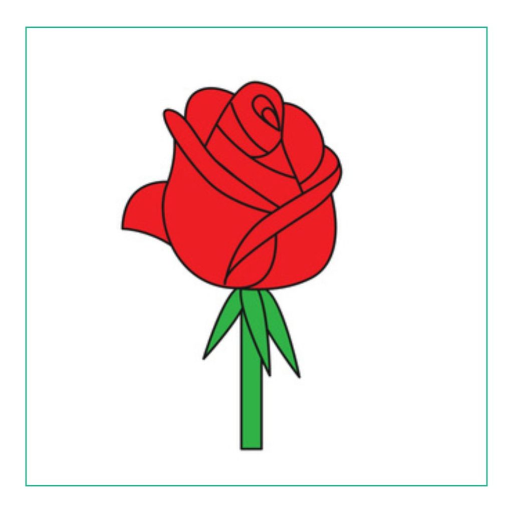 Easy Rose Drawing for Kids in just 5 minutes!