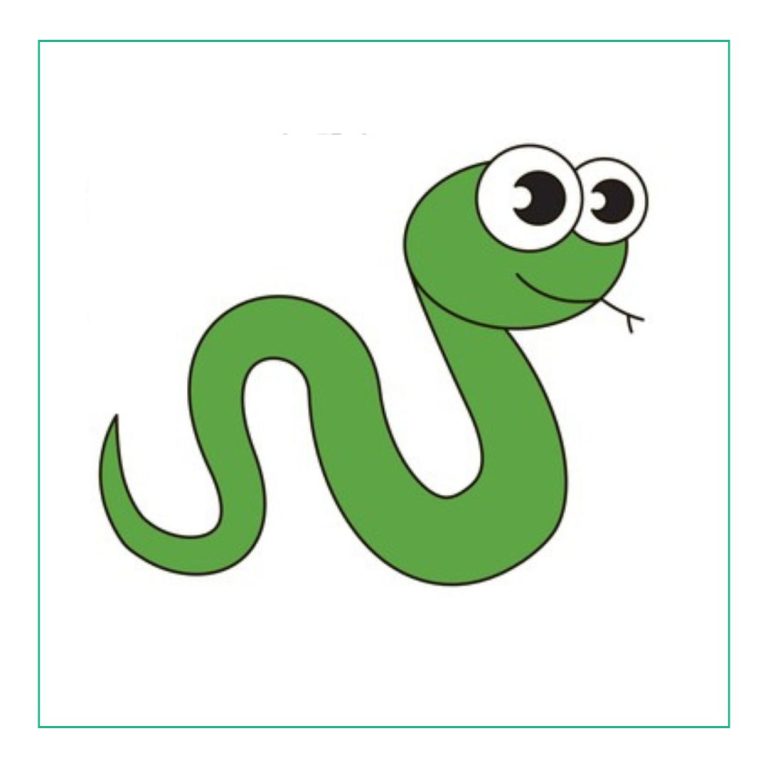 Snake Drawing for Kids in easy 6 steps!