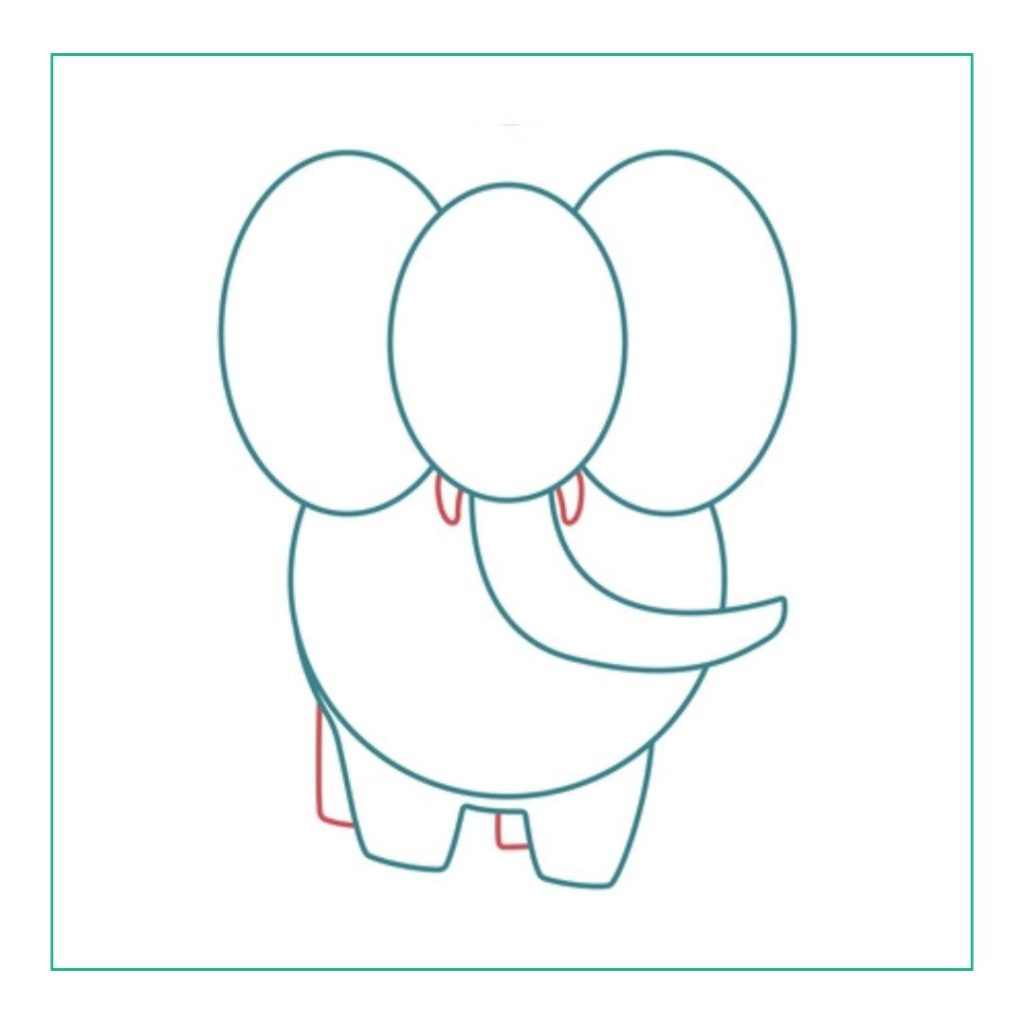 Easy elephant drawing for kids in 5 minutes!