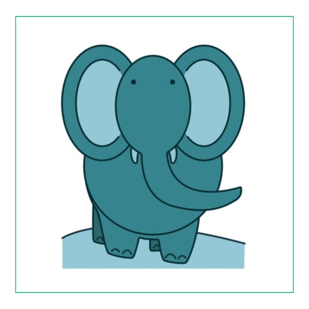 Easy elephant drawing for kids in 5 minutes!