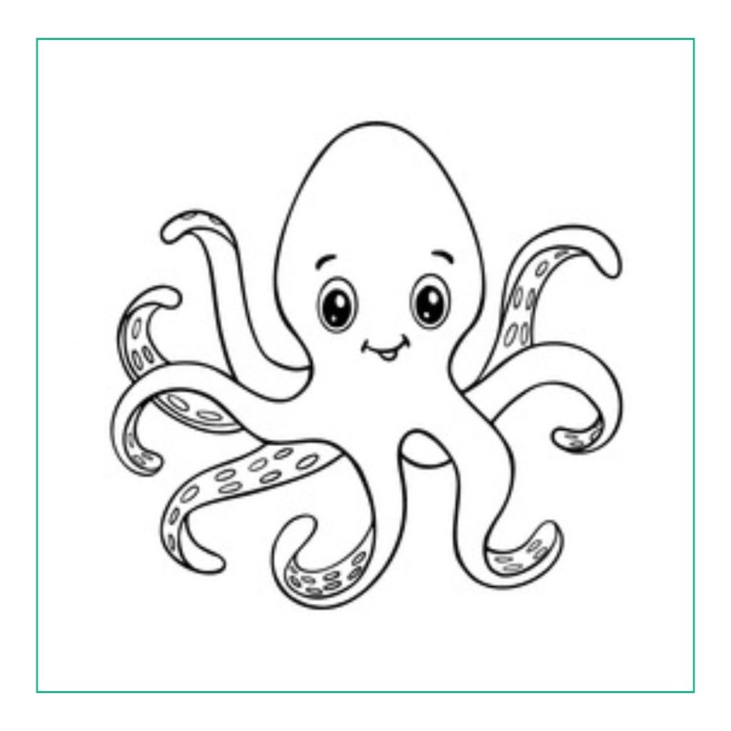 Easy to follow Octopus Drawing for Kids in 5 mins!