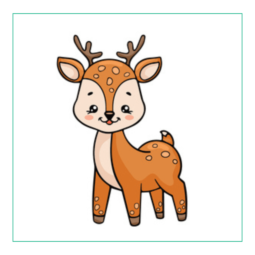 Fun Deer Drawing for Kids in just 6 steps!