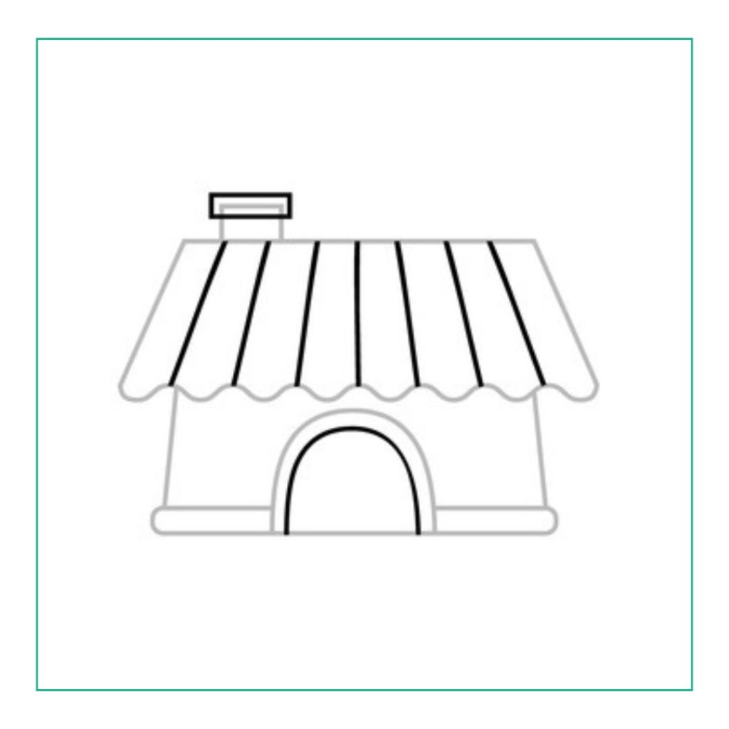 Stepwise Hut Drawing for Kids : Easy in 5 Minutes!