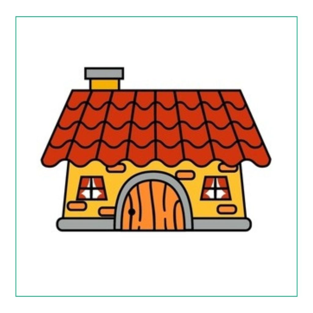 Stepwise Hut Drawing for Kids : Easy in 5 Minutes!