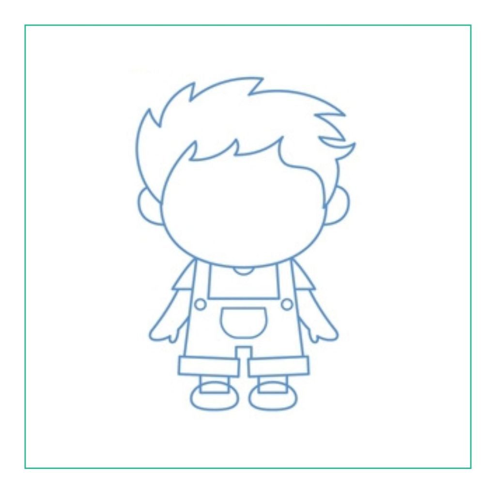 Easy Boy Drawing for Kids in just 6 steps!