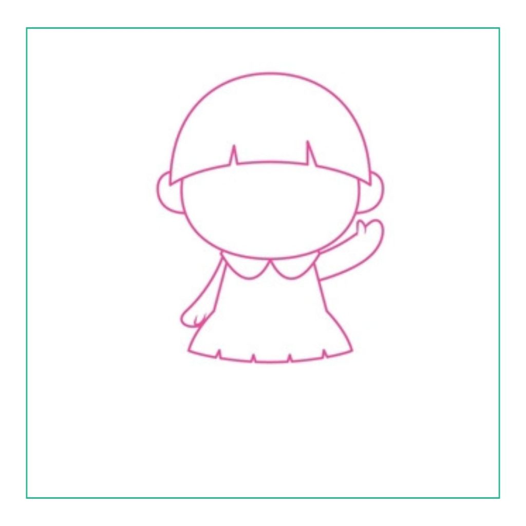 Easy Girl drawing for Kids in just 6 steps!