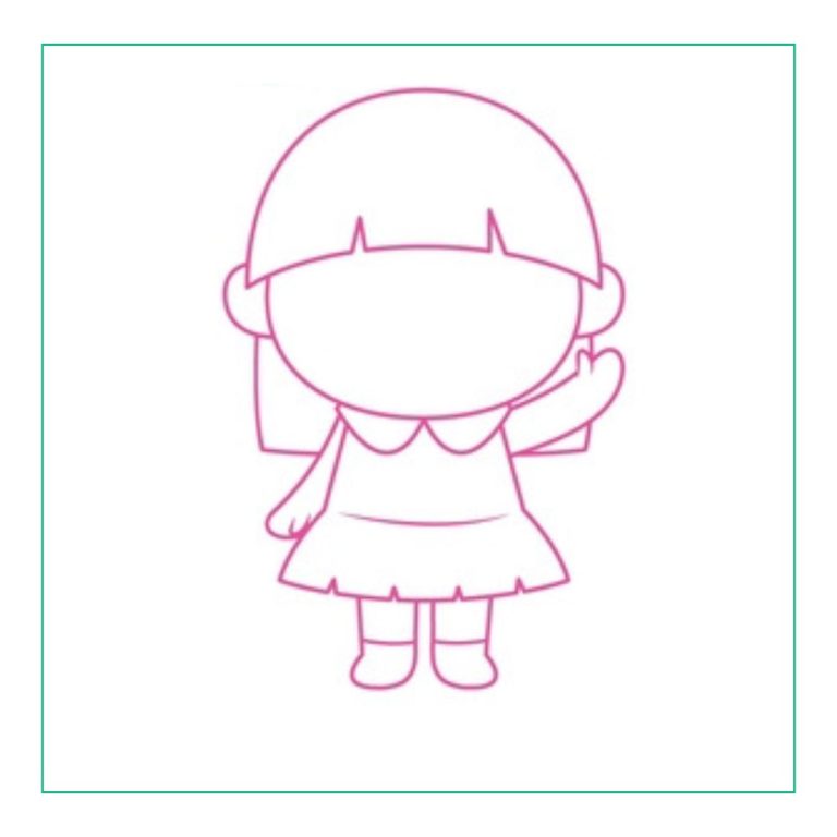 Easy Girl drawing for Kids in just 6 steps!