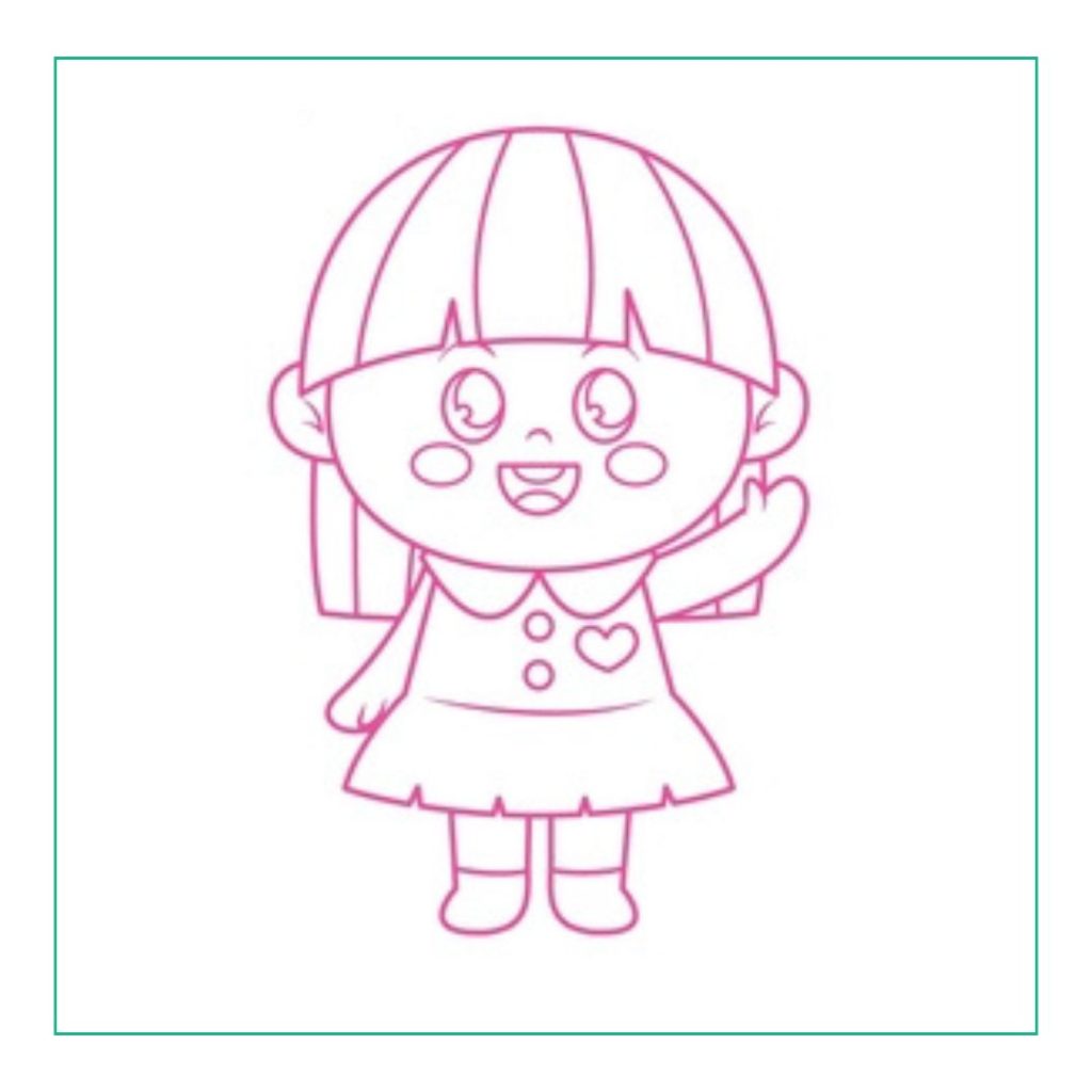 Easy Girl drawing for Kids in just 6 steps!