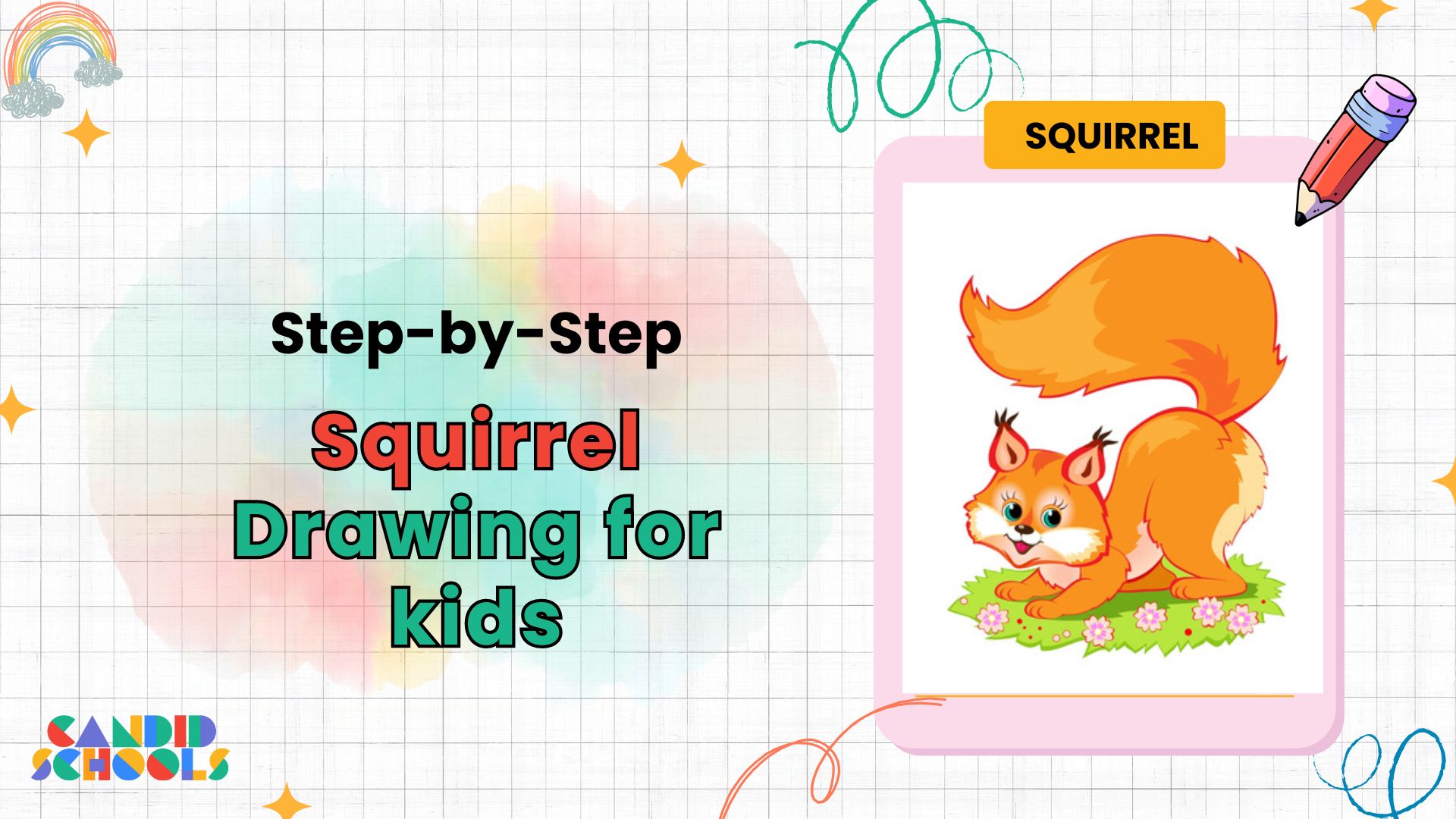 Fun Adventures in Art: Squirrel Drawing for Kids in just 6 steps!